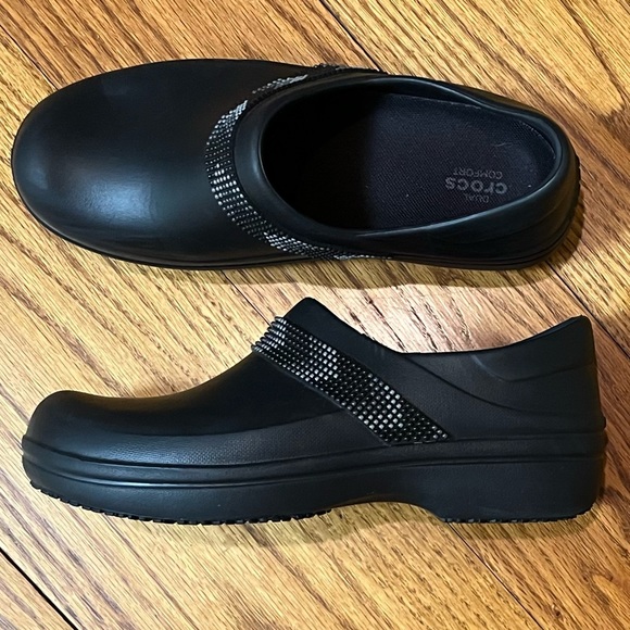 CROCS | Shoes | Crocs Beaded Clogs Black | Poshmark